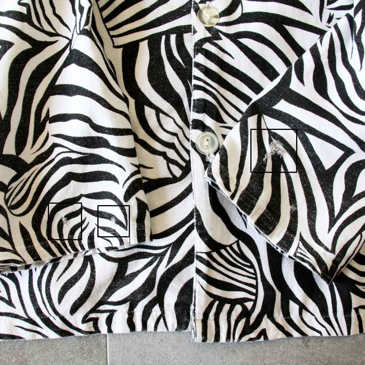 POST JUNK / 80’s～ LOUNGE ACT Zebra Patterned Pajama Shirt Made In U.S.A ...