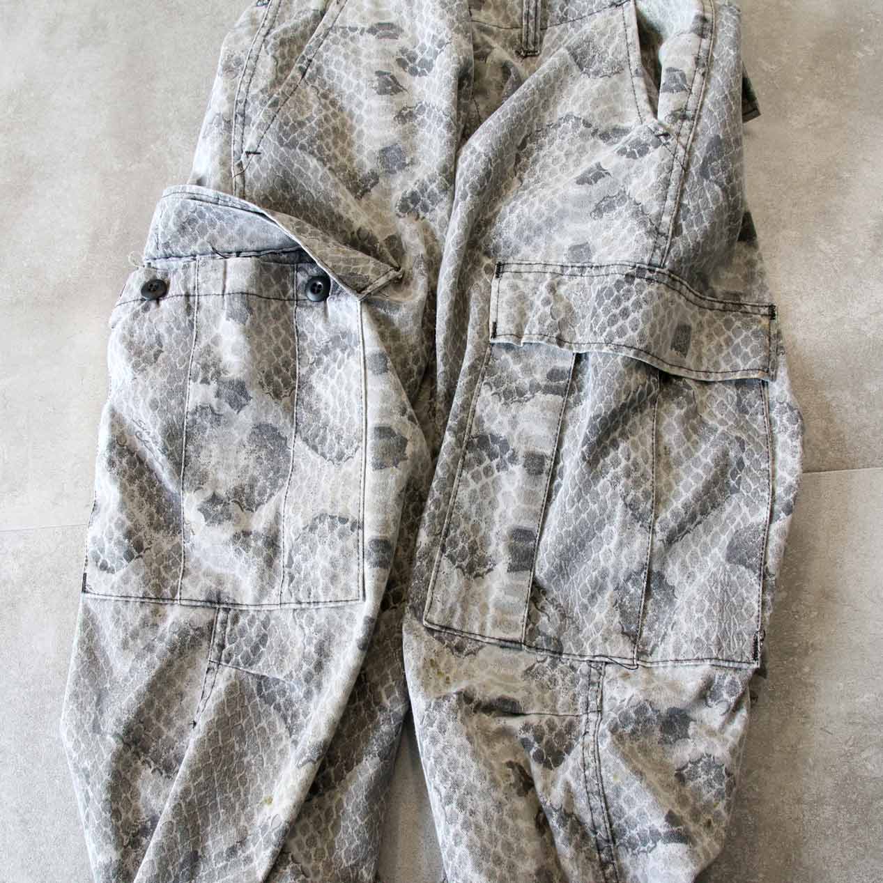 POST JUNK / 80’s SNAKE SKIN CAMO BDU Style Pants Silver Made In U.S.A ...