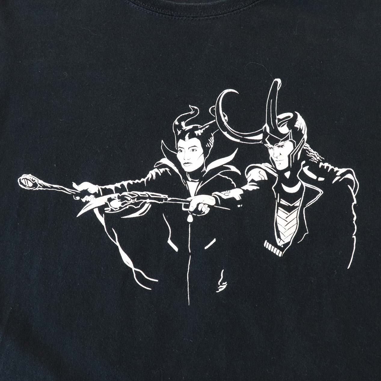 POST JUNK / 00’s～ MALEFICENT ＆ LOKI T-Shirt [Ladie’s L]