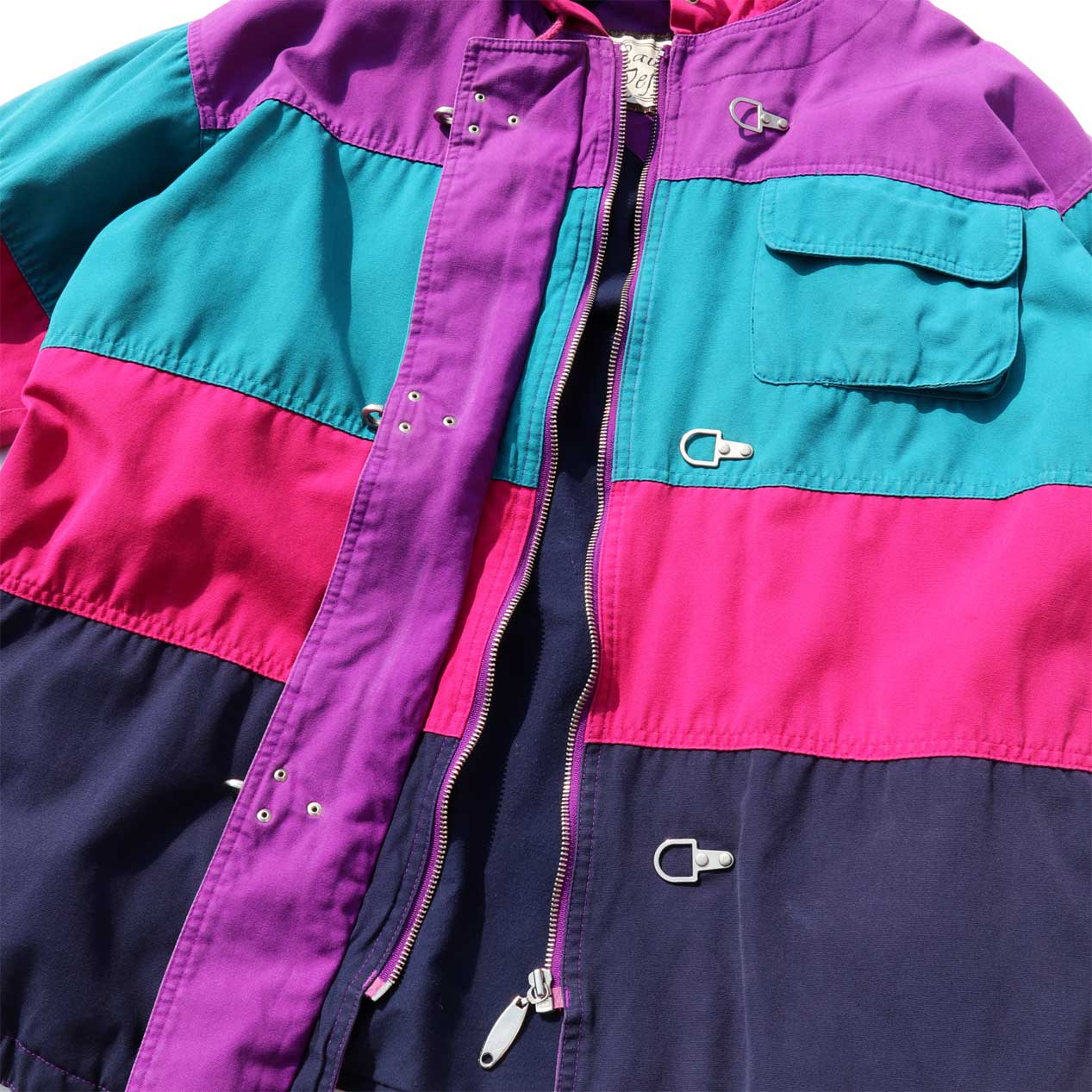 POST JUNK / 90’s LAURA JEFFERIES マルチボーダー ファイヤーマンジャケット [About L]