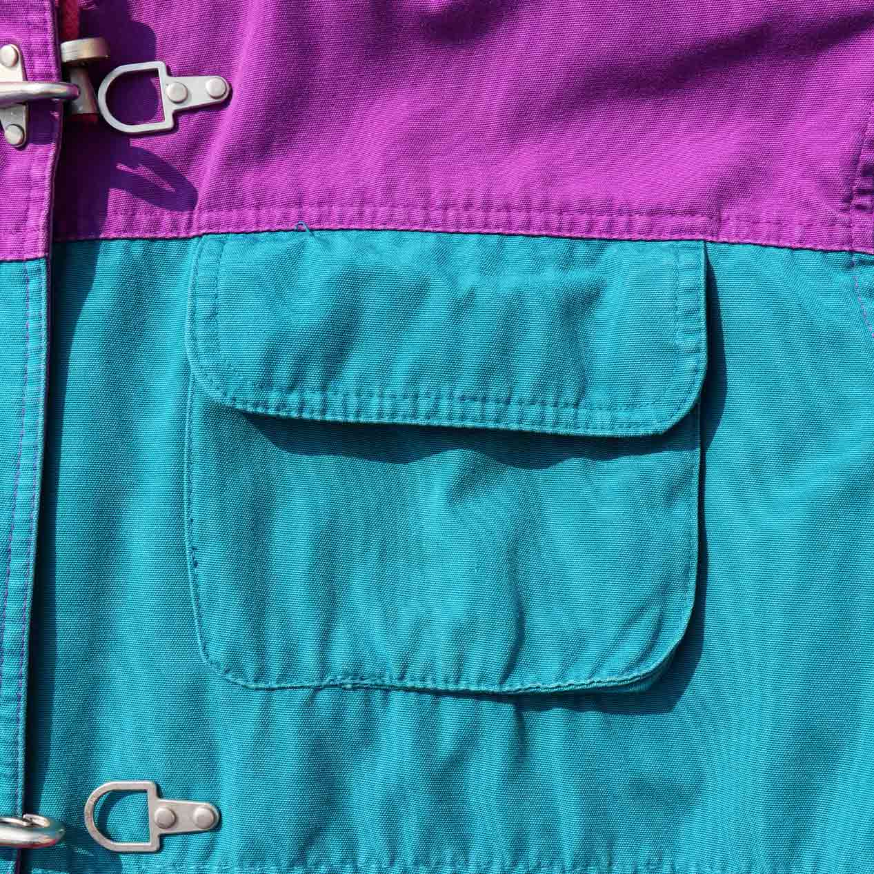 POST JUNK / 90’s LAURA JEFFERIES マルチボーダー ファイヤーマンジャケット [About L]