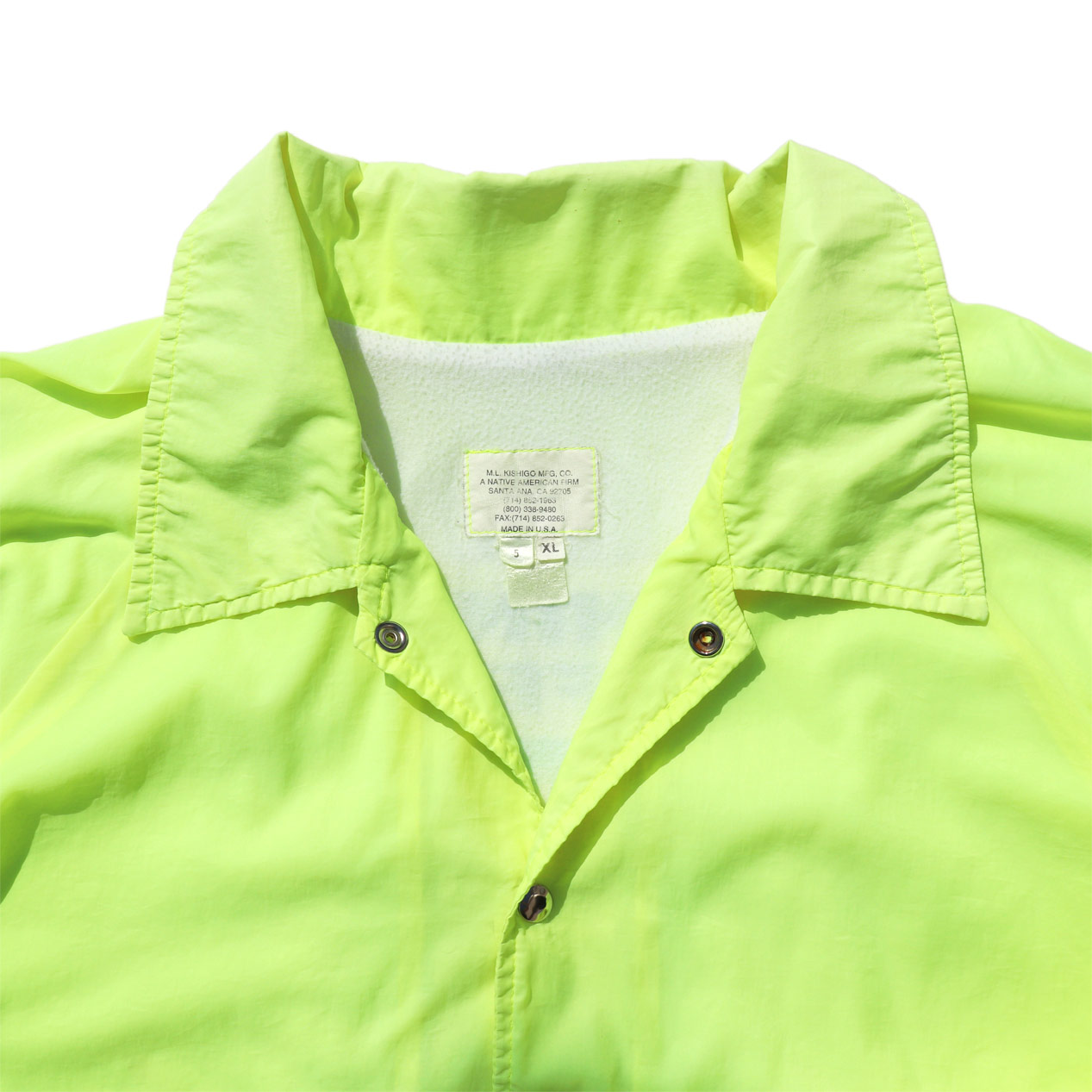 POST JUNK / 00’s～ MAERSK Neon Color Nylon Jacket Made In U.S.A. [XL]