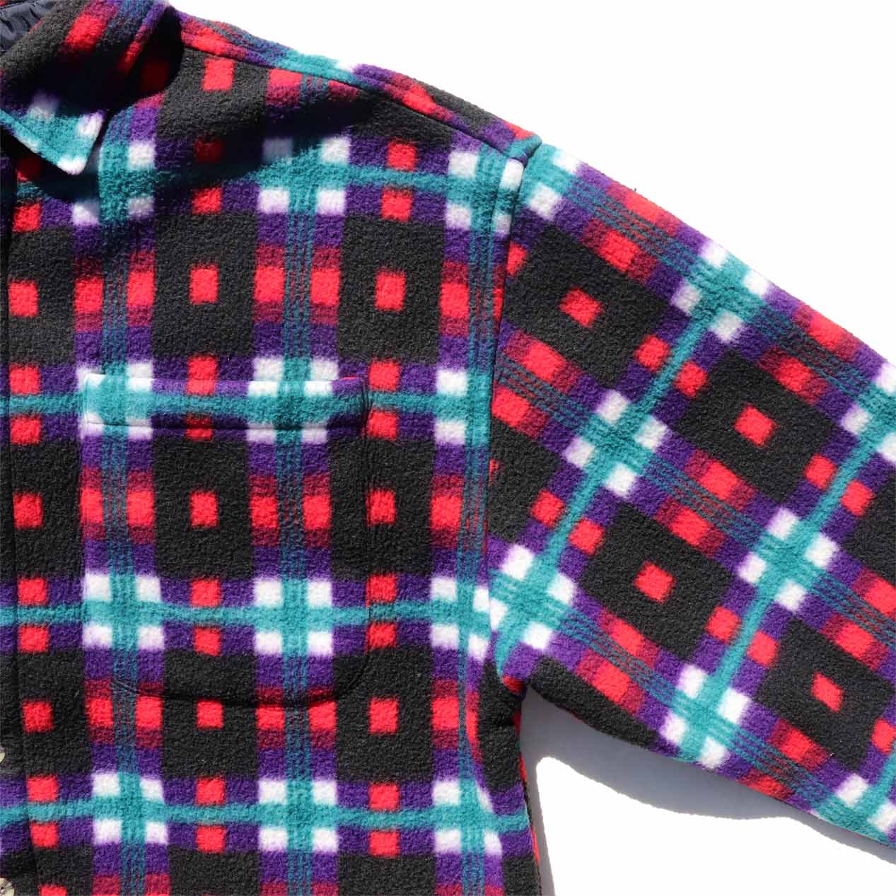 POST JUNK / 90’s～ BLUEPRINT Check Fleece Shirt [XL]