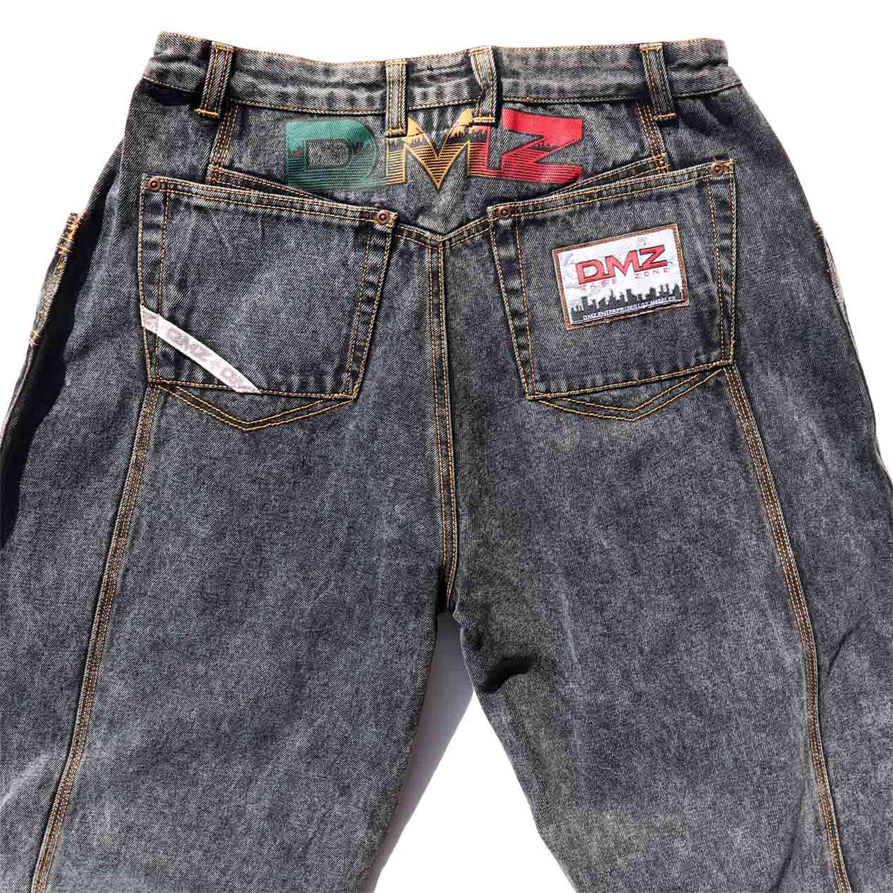 POST JUNK / 90’s DMZ SAFE ZONE Acid Wash Baggy Denim Pants [DEAD STOCK ...